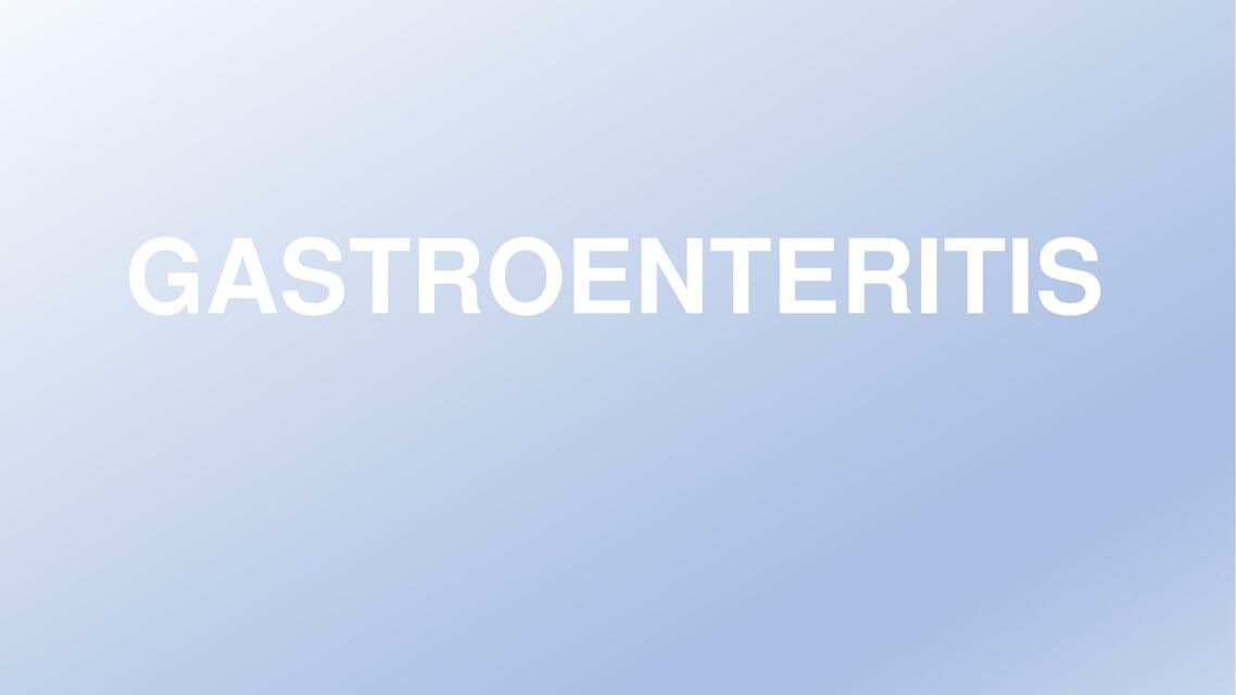 Gastroenteritis | uDocz