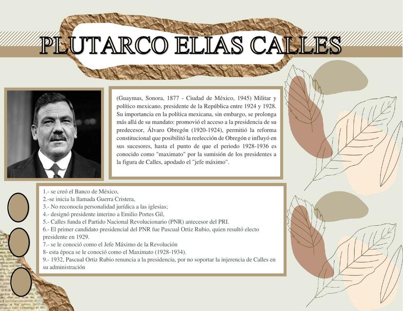 Plutarco Elías Calles | Adan de jesus Angulo balam | uDocz