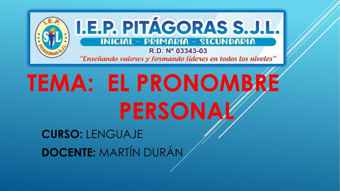 El Pronombre Personal | Lalí | uDocz