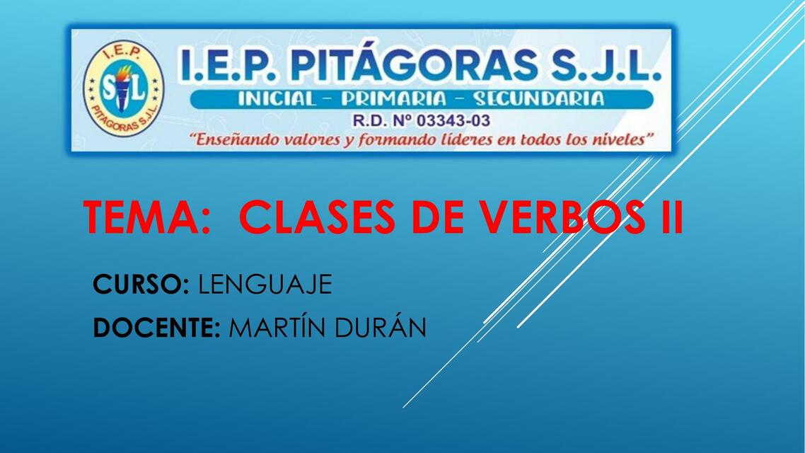 Clases de verbos II | Lalí | uDocz