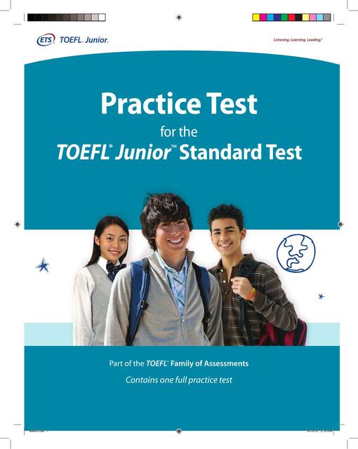 TOEFL Junior Standard Practice Test | B.M | uDocz
