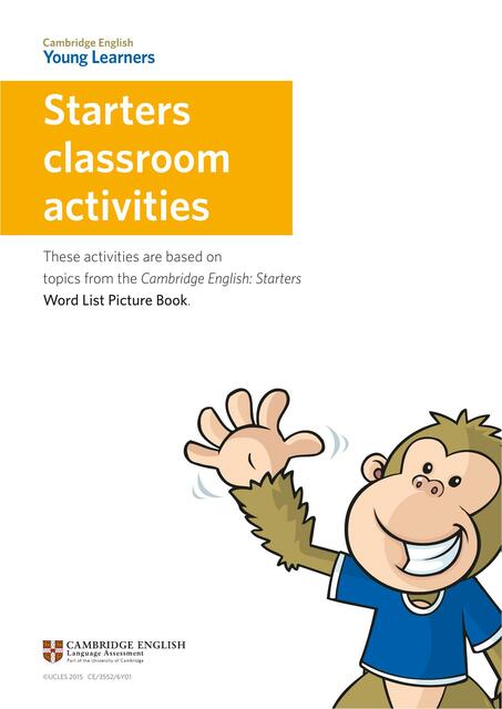 Starters Classrom Activities | B.M | uDocz