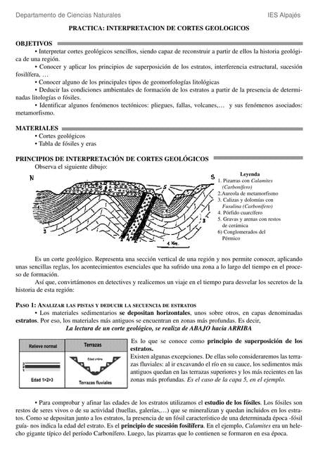 Interpretación de cortes geológicos | Gianmarco R . | uDocz