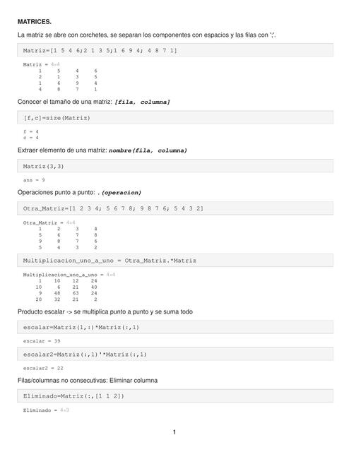 Guía introductoria a MATLAB resuelta | Laura María | uDocz