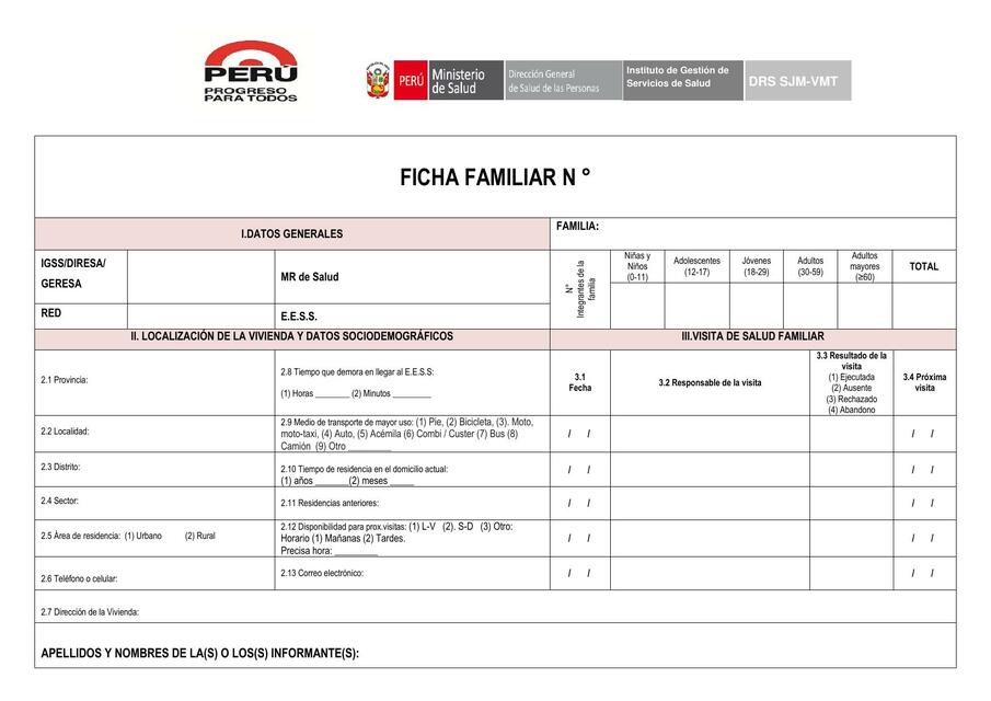 Formato de ficha familiar | RUTH ESTHER ODAR ACUNA | uDocz