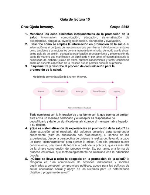 Guía de lectura 10 | IOVANNY CRUZ OJEDA | uDocz