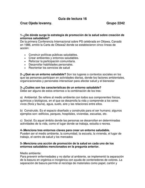 Guía de lectura 16 | IOVANNY CRUZ OJEDA | uDocz