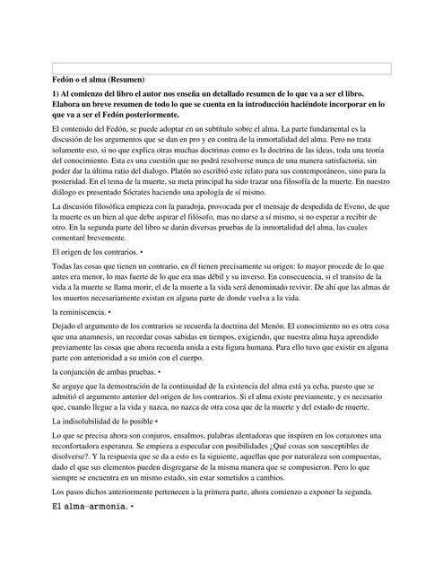 Fedón o del alma Platón | el literato 2000 | uDocz