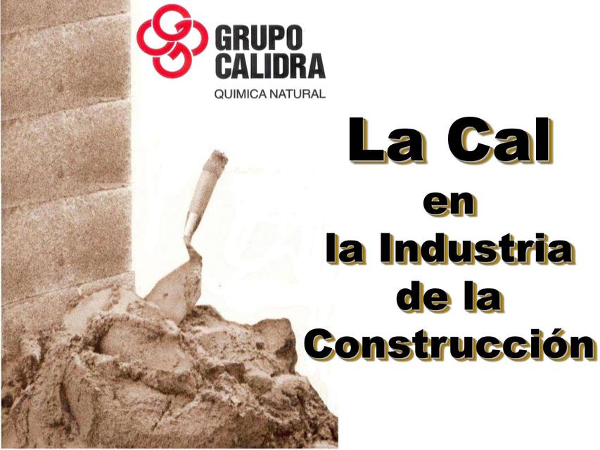 La cal en la construccion | Gianmarco R . | uDocz