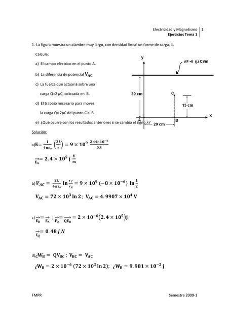 Electricidad y Magnetismo. Ejercicios | Javier Rodríguez Ocaña Javier Fabian | uDocz