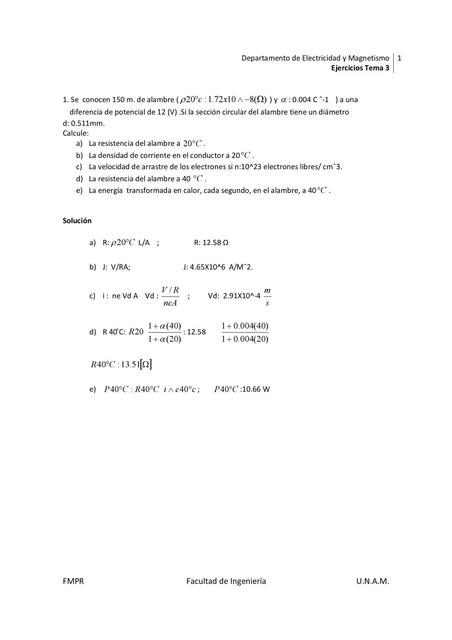 Electricidad y Magnetismo. Ejercicios | Javier Rodríguez Ocaña Javier Fabian | uDocz