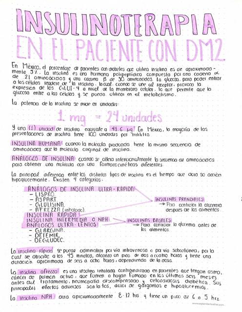 Insulinoterapia en el Paciente con DM2 | Angélica Mena | uDocz