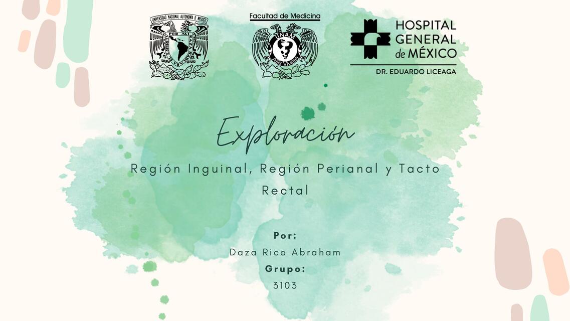 Exploración Física de Región Inguinal, Región Perianal y Tacto Rectal ...