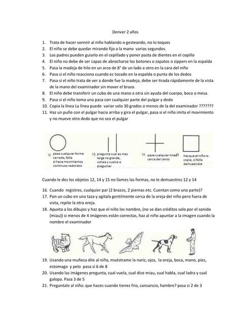 Prueba del Desarrollo Infantil de Denver 2 | YUDOC.ORG | uDocz