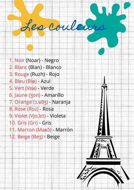 Los colores en francés | Yo arqueo | uDocz