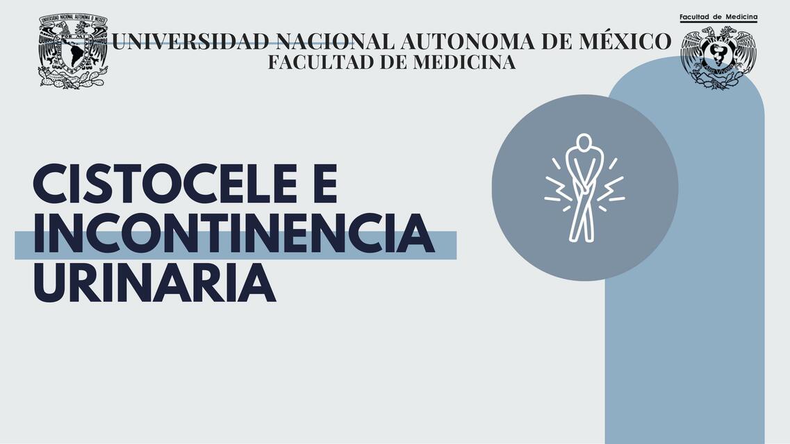 Cistocele e incontinencia urinaria | Jessy González | uDocz