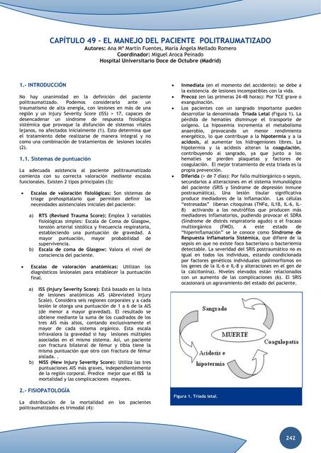 El Manejo del Paciente Politraumatizado | Jessica Teran | uDocz