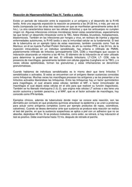 Reacción de Hipersensibilidad Tipo IV, Tardía o Celular | Azahir Gil ... Reacción de Hipersensibilidad Tipo IV, Tardía o Celular | Azahir Gil ...