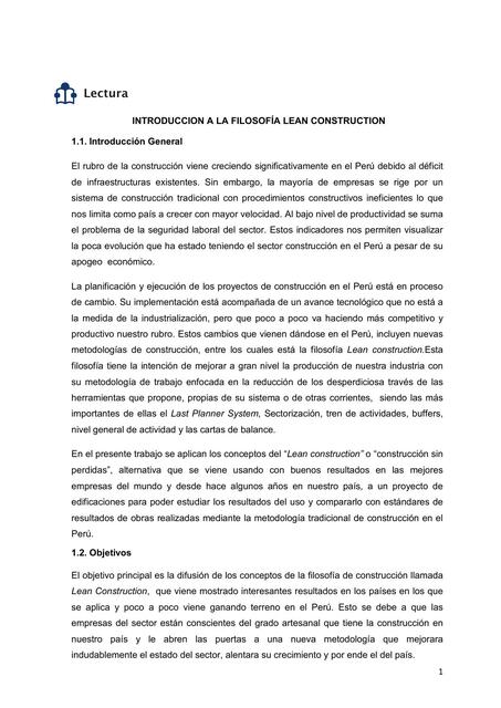 INTRODUCCION A LA FILOSOFIA LEAN CONSTRUCTION | Civil Zone | uDocz