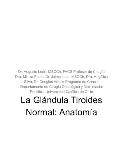 La Glándula Tiroides Normal: Anatomía | Paola Camacho | uDocz