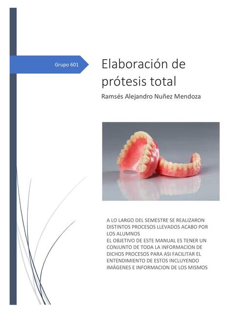 Elaboración de prótesis total | Prótesista dental | uDocz
