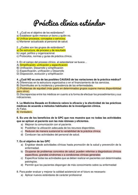 Practica clínica estándar | Jessy González | uDocz