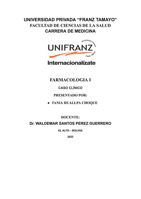 Farmacología I | TANIA HUALLPA | uDocz