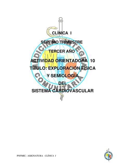 Exploración del Sistema Cardiovascular ┃AO10┃Clinica I | Ysaac Garcia ...