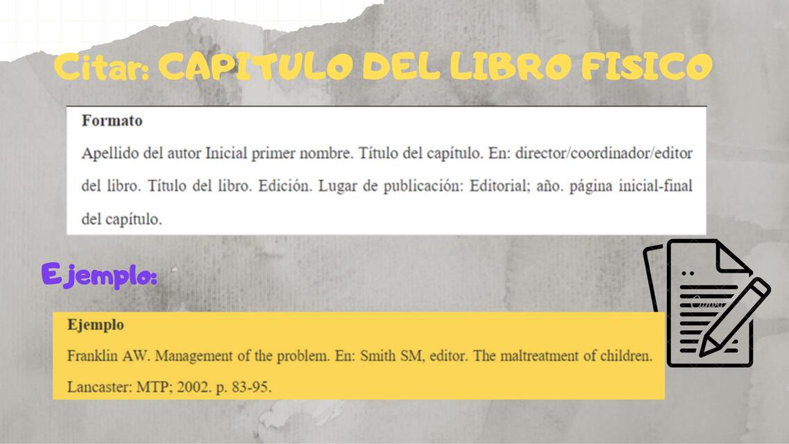 Citar: Capítulo del libro físico | Erica AF | uDocz