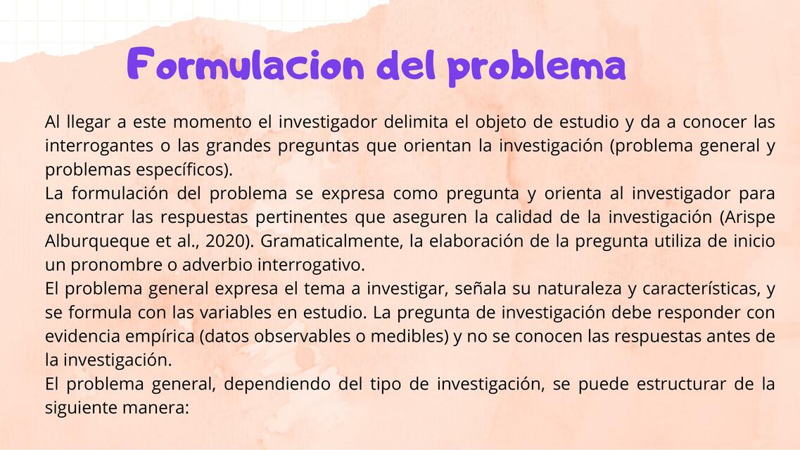 Formulacion del problema | Erica AF | uDocz