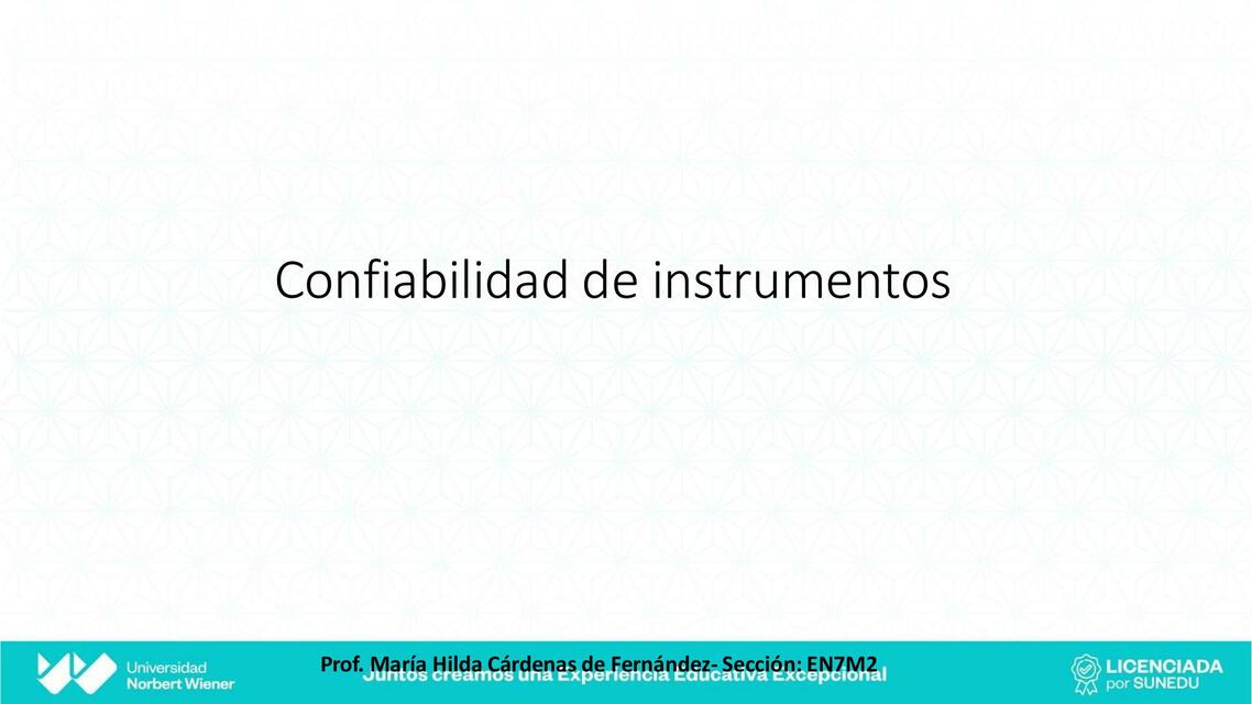 Confiabilidad de instrumentos | Erica AF | uDocz