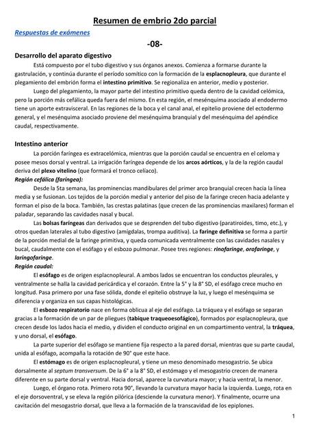 Resumen embriología 2do parcial | YUDOC.ORG | uDocz