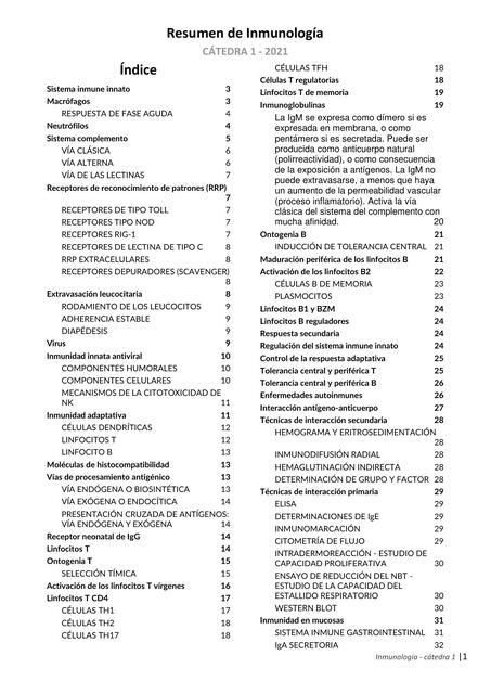 Resumen Inmunología | YUDOC.ORG | uDocz