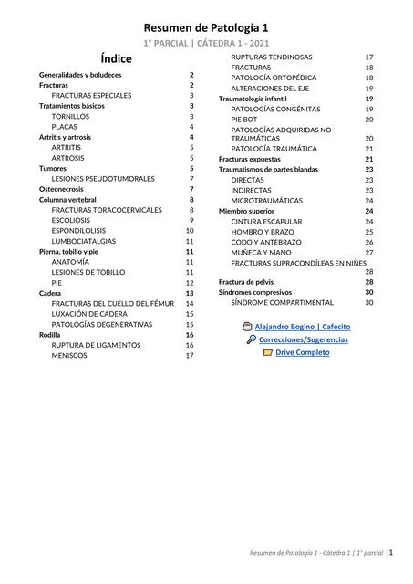 Resumen de Patología 1 | YUDOC.ORG | uDocz