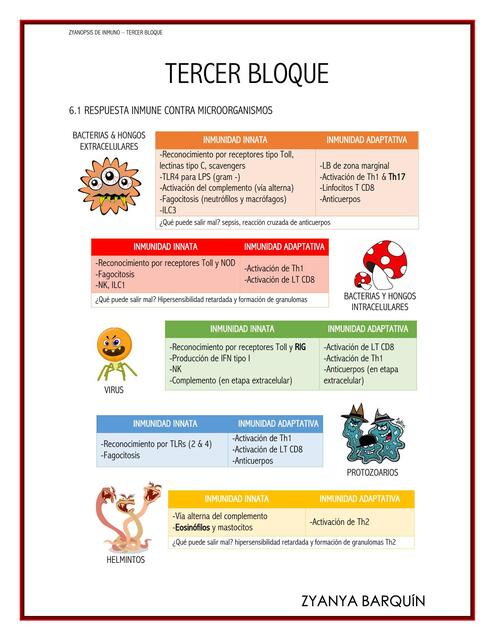 Resumen inmunología tercer bloque | IOVANNY CRUZ OJEDA | uDocz