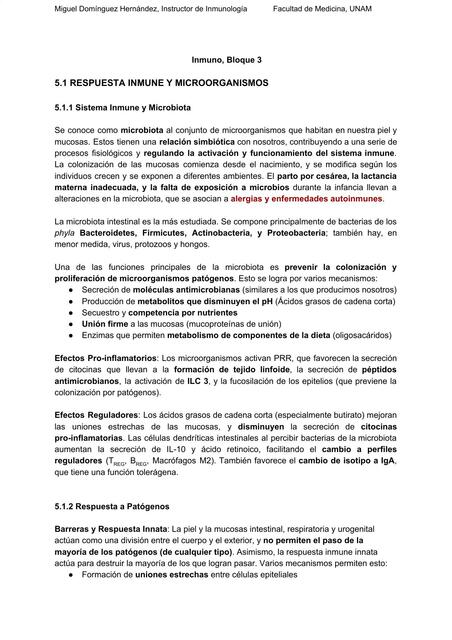 Resumen del bloque 3 de inmunología | IOVANNY CRUZ OJEDA | uDocz