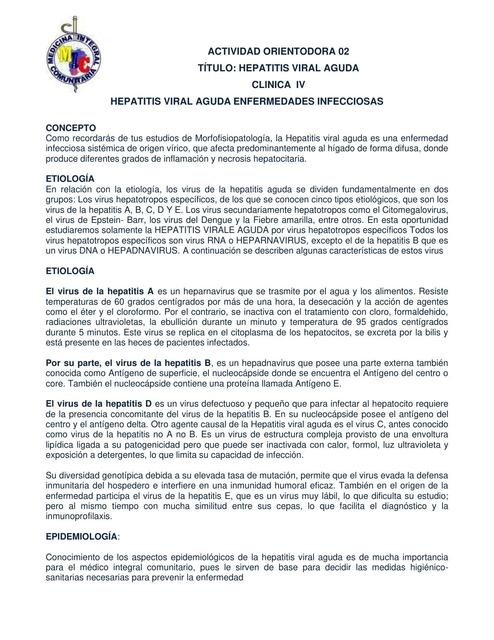 Hepatitis Viral Aguda Enfermedades Infecciosas ┃AO2┃Clinica IV | Ysaac ...