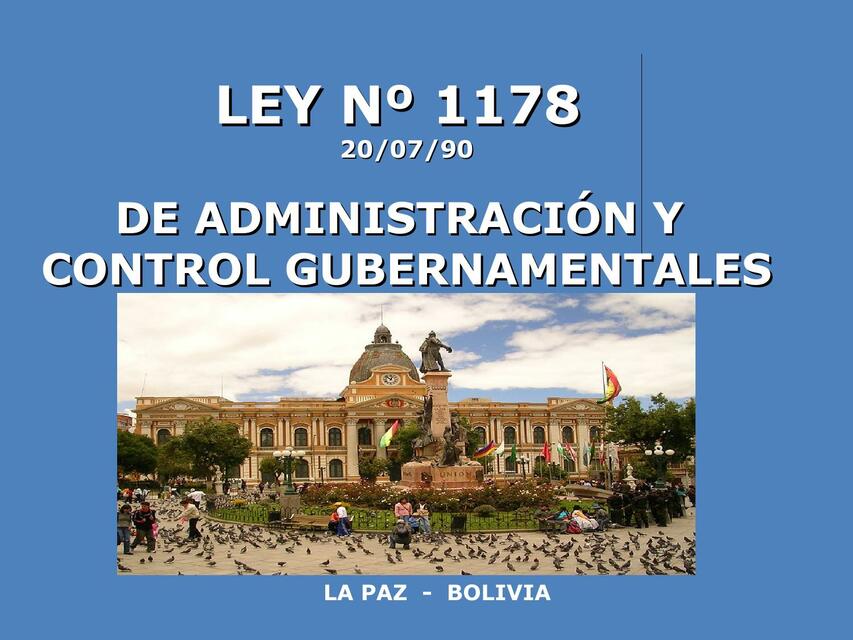 Ley N°1178 de Administración y Control Gubernamentales | Raquel Alicia ...