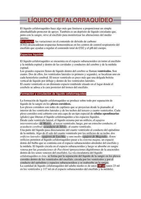 LÍQUIDO CEFALORRAQUÍDEO | Agustina | uDocz