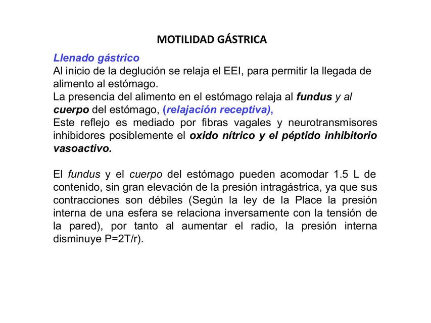 Motilidad gástrica intestinal y defecación | IOVANNY CRUZ OJEDA | uDocz