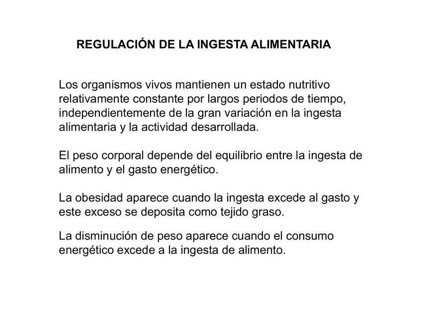 Flashcards de Regulación de la Ingesta alimentaria | Por IOVANNY CRUZ ...