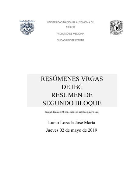 Resumen del Segundo Bloque de IBC II | IOVANNY CRUZ OJEDA | uDocz