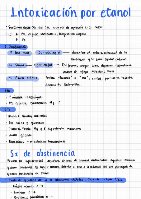 Intoxicación por etanol | MEDICSTORE | uDocz