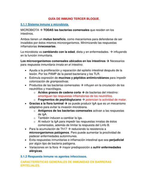 Resumen inmunología tercer bloque | IOVANNY CRUZ OJEDA | uDocz