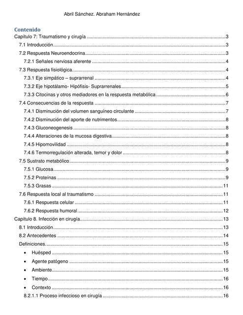 Resumen del segundo bloque de la materia introducción a la cirugia | IOVANNY CRUZ OJEDA | uDocz