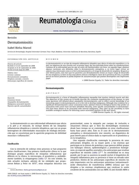 Dermatomiositis | Angélica Mena | uDocz