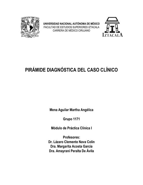 Pirámide diagnóstica del caso clínico | Angélica Mena | uDocz