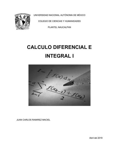 Cálculo Diferencial e Integral I | Matemáticas y ciencia | uDocz
