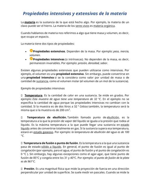 Propiedades Intensivas y Extensivas de la Materia | Carlos Campollo ...