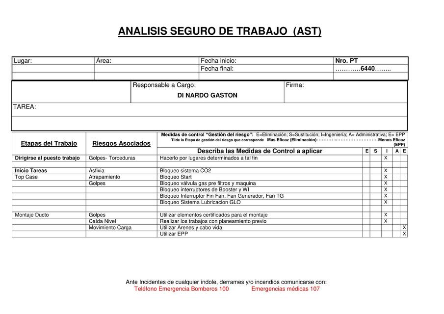 Análisis Seguro de Trabajo | Alexis Morales | uDocz